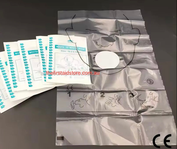 CPR Training Face Shield Individually wrapped (100/pack) – First Aid ...