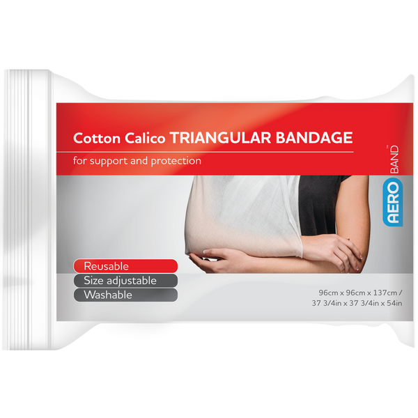 AEROBAND Cotton Calico Triangular Bandage 96 x 96 x 137cm Bag/10 ...