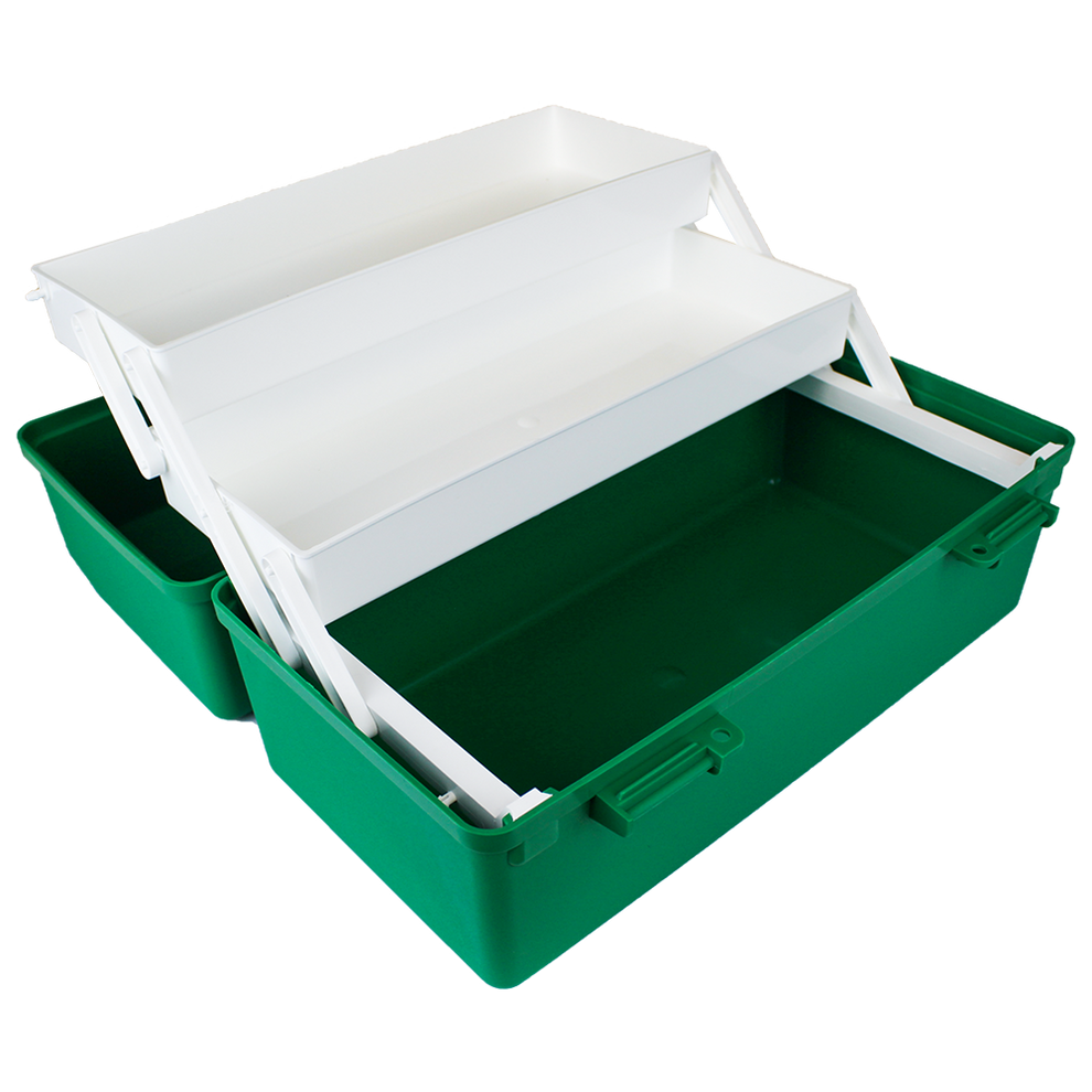 AEROCASE Green Plastic Tacklebox with 2 Trays 20 x 40 x 23cm – First ...
